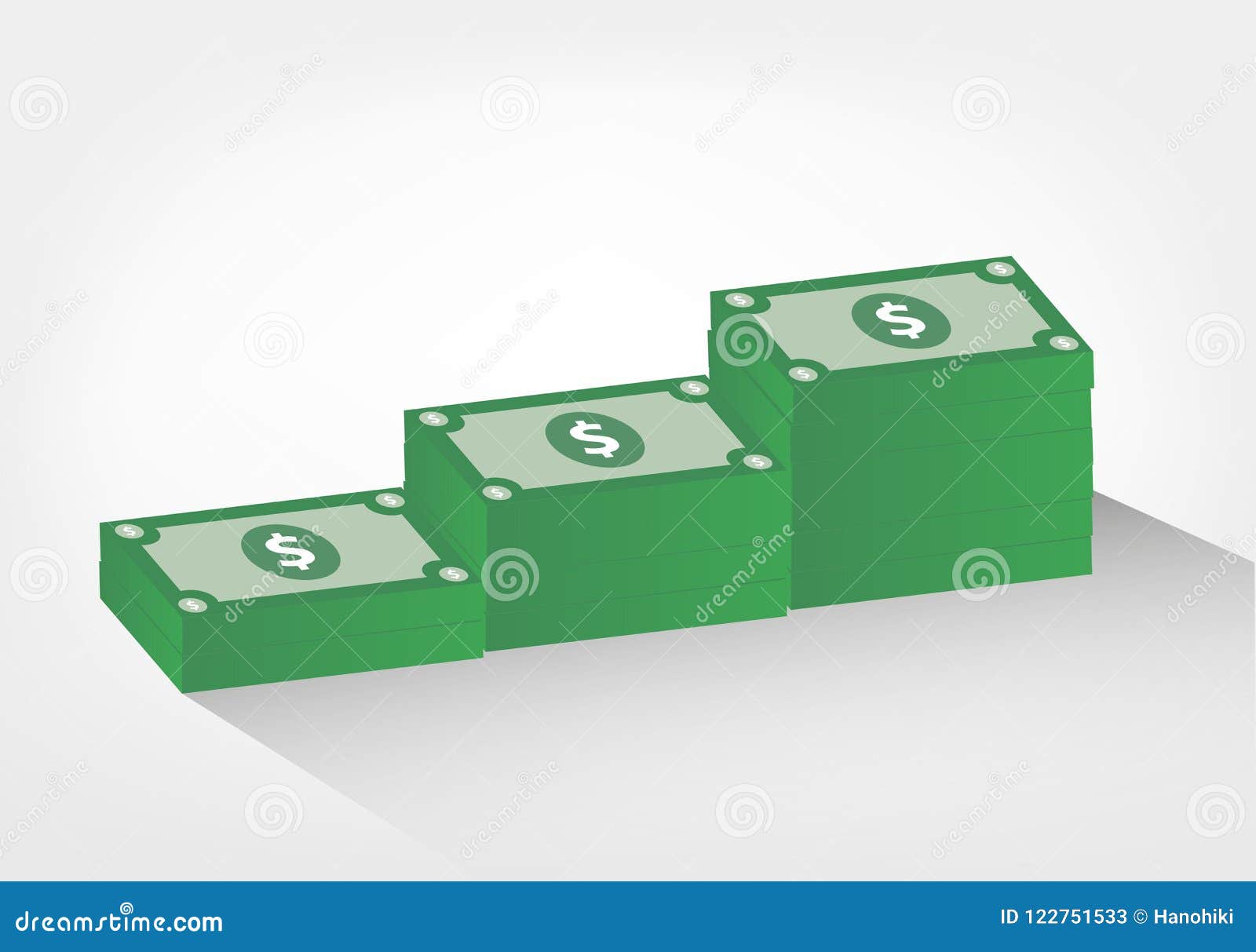 Stacks of Money Illustration - Dollar Bills Vector Graphic , Stock ...