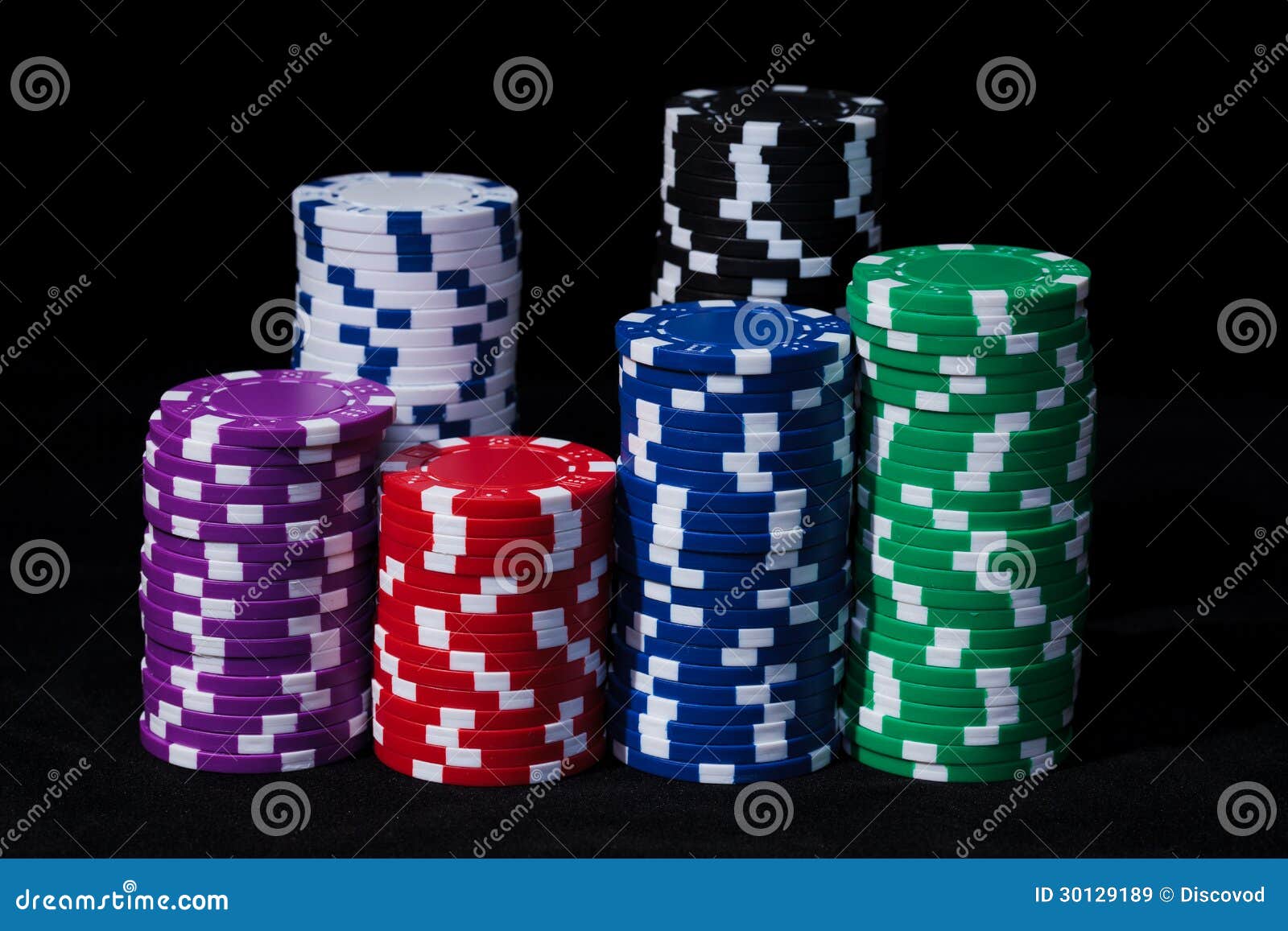 Stacks of Multicolored Poker Chips Stock Image - Image of wager, play ...