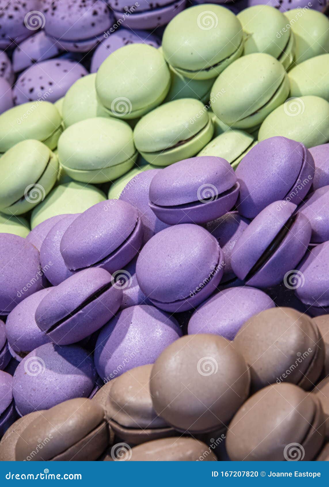 Stacks of Multicoloured Macaroon Biscuits Stock Photo - Image of ...