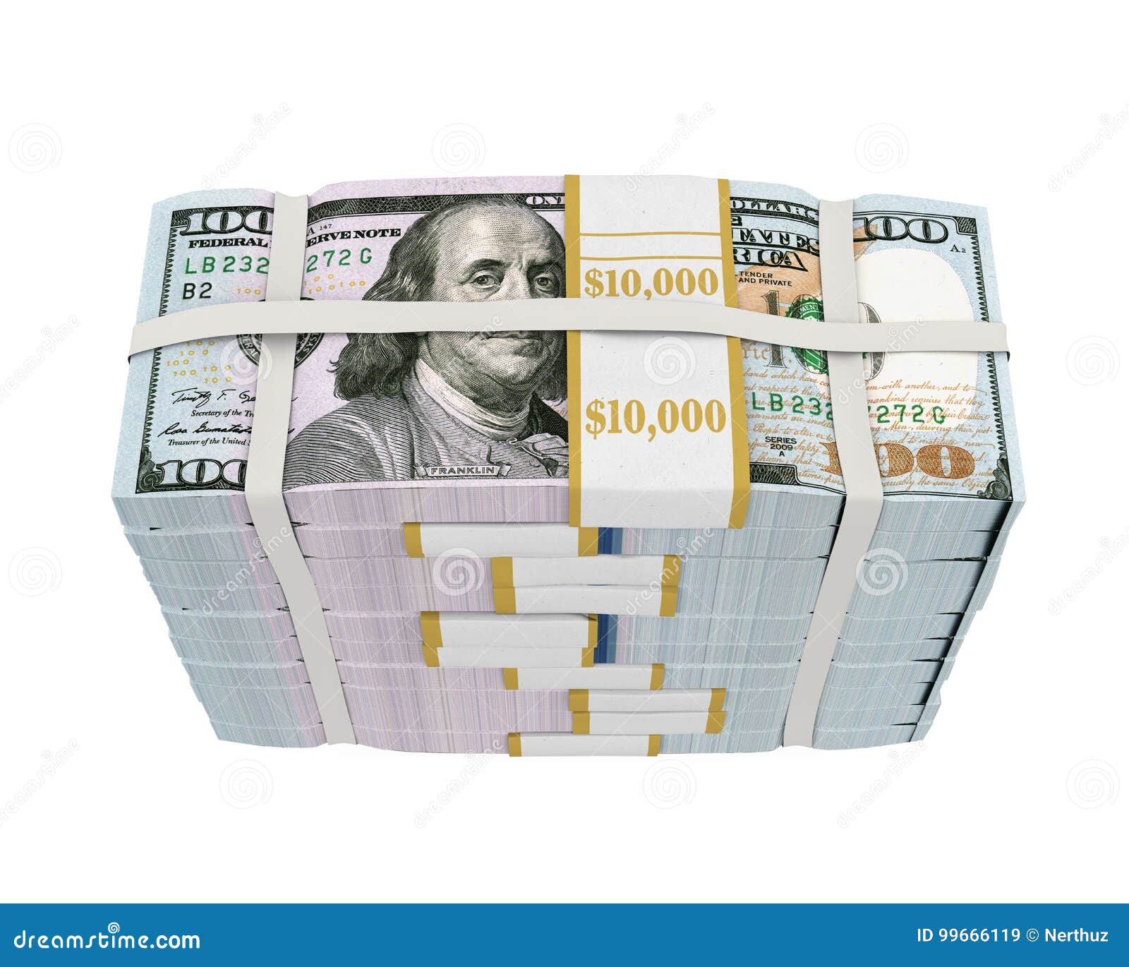 Stacks of New 100 US Dollar Banknotes Stock Image - Image of banking ...