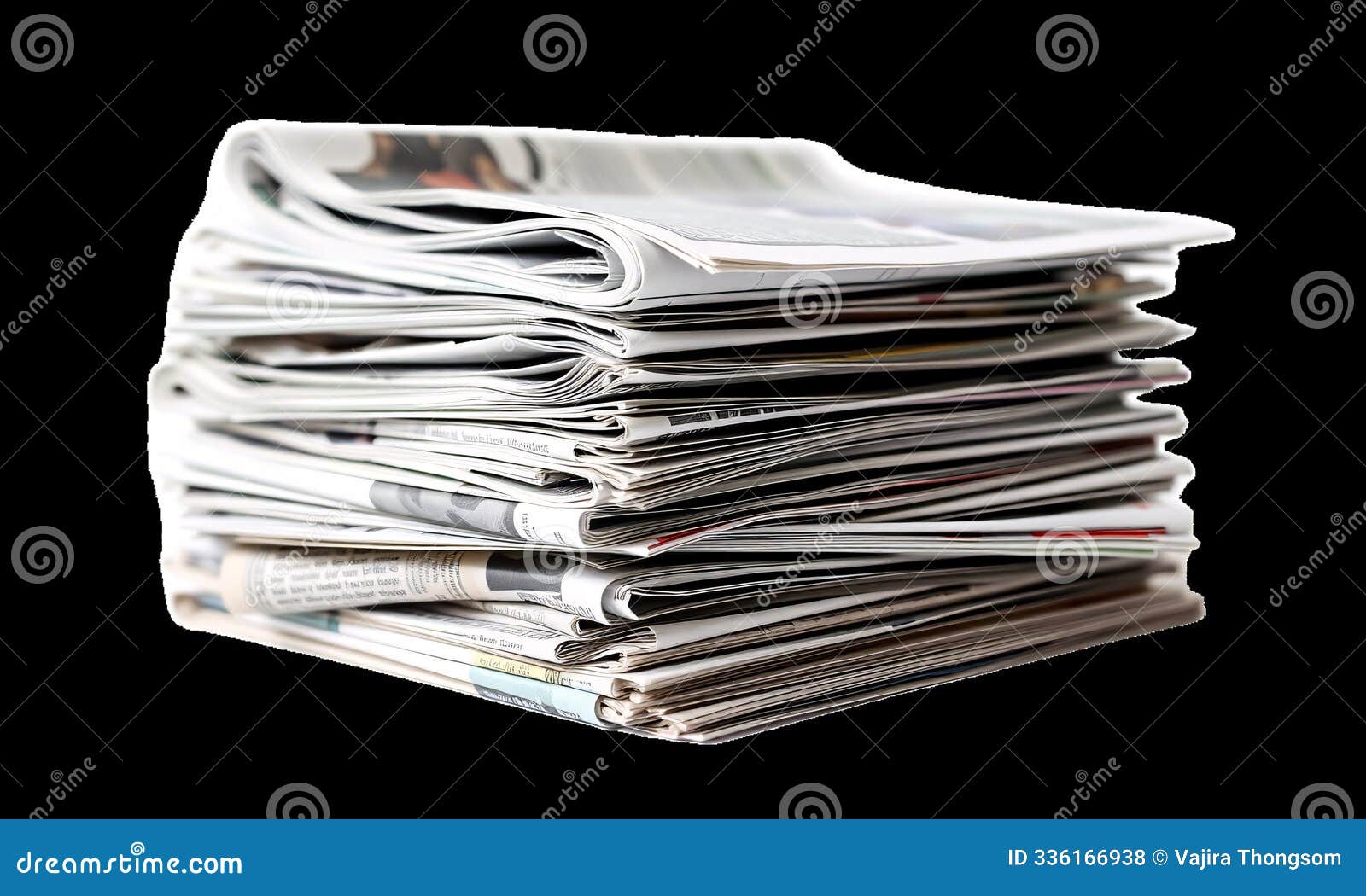 Stacks of NewsPaper Isolated on Transparent Background Stock ...