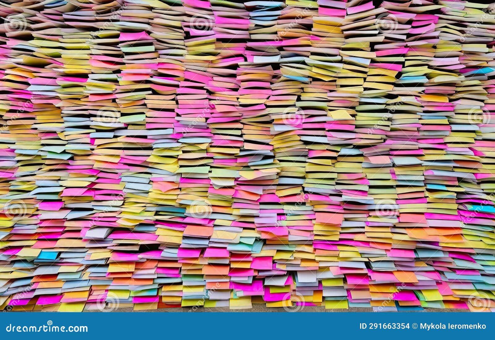 Stacks of Notes, Stickers in the Form of a Background Stock ...