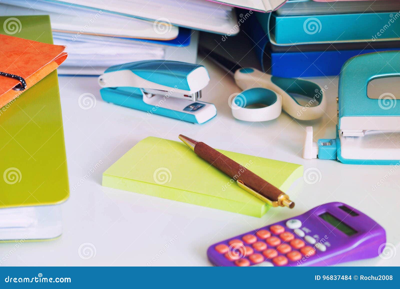 Stacks of Office Documents and Workbooks As a Concept of a Large Amount ...