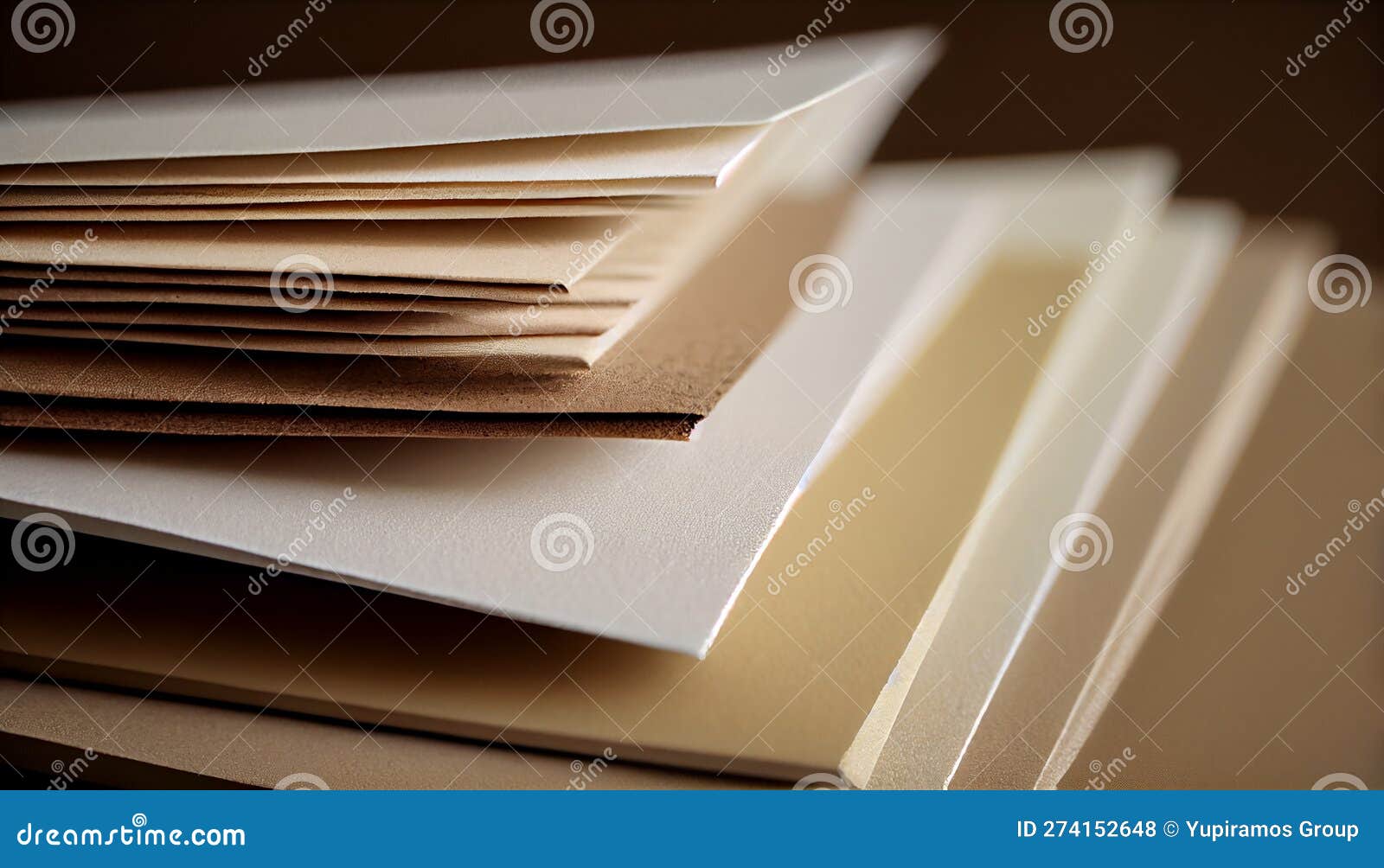 Stacks of Old Archives, Textbooks, and Brochures Generated by AI Stock ...