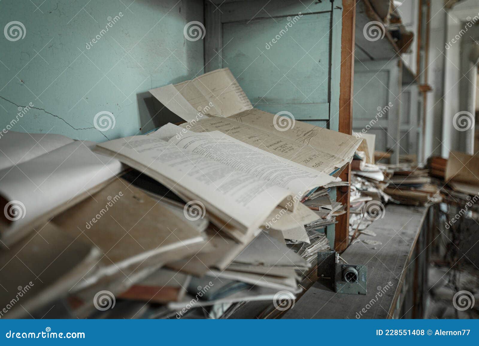 Stacks of Old Classified Documents on Paper and in Folders Stock Photo ...