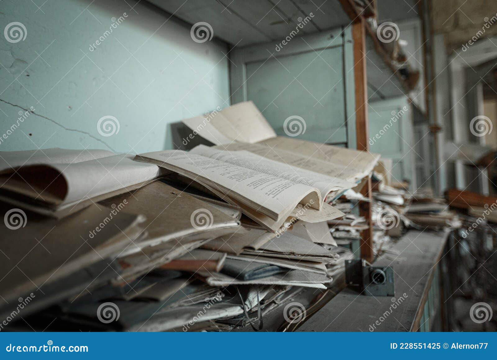Stacks of Old Classified Documents on Paper and in Folders Stock Image ...
