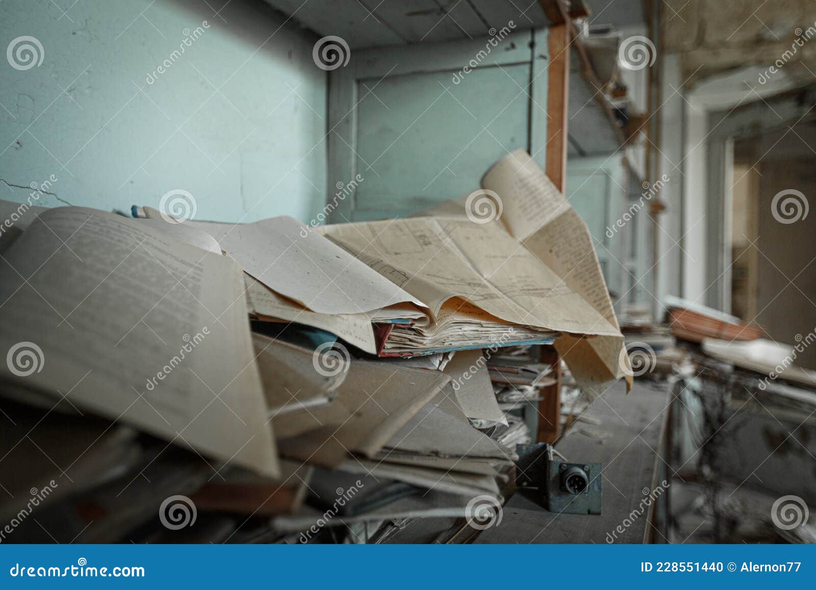 Stacks of Old Classified Documents on Paper and in Folders Stock Photo ...