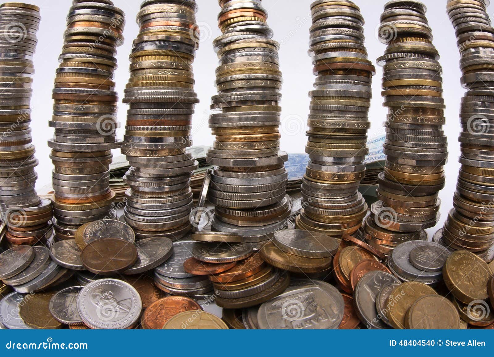 Stacks of Old Coins - Greed Stock Photo - Image of economics, income ...