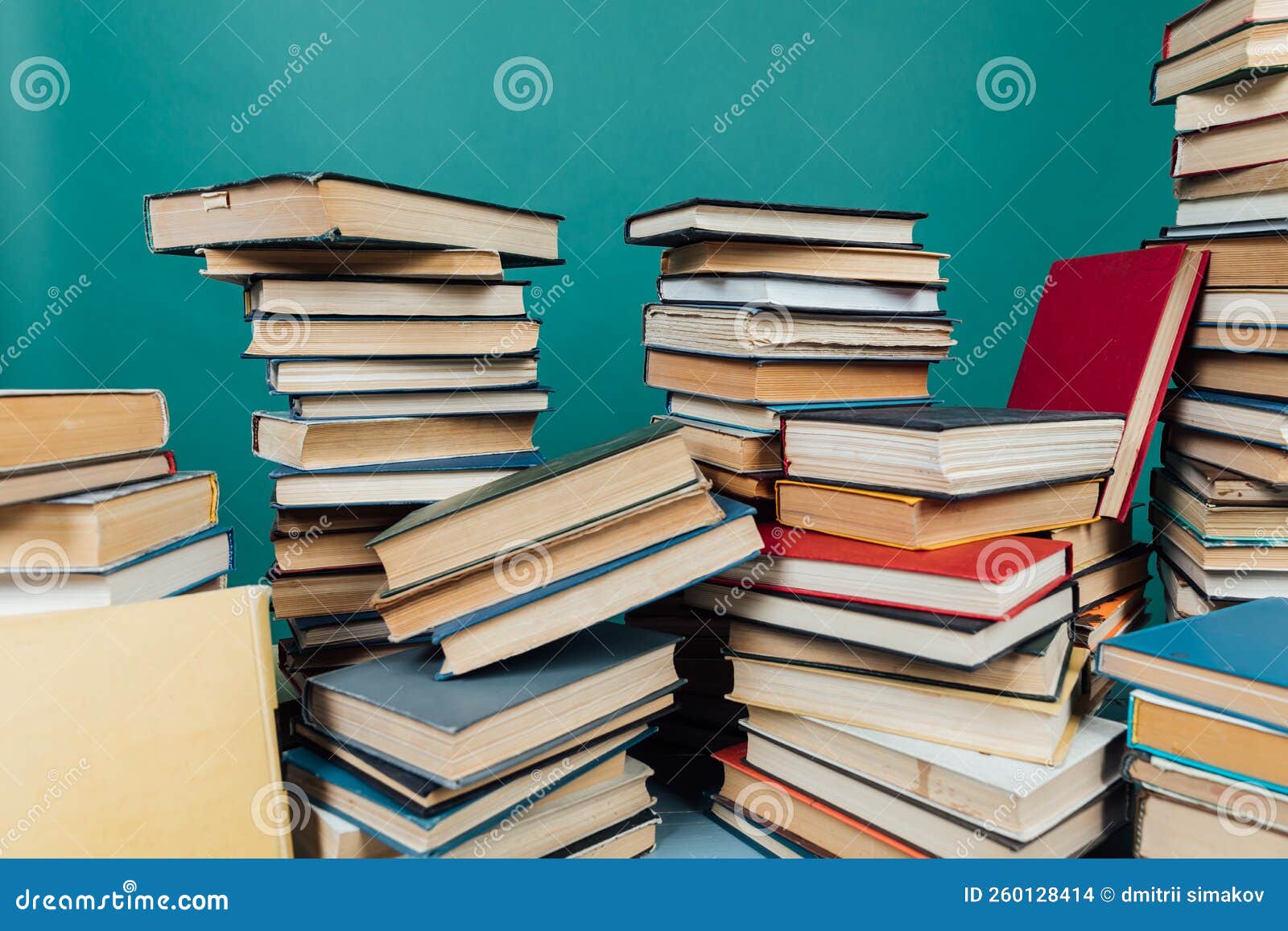 Stacks of Old Educational Books Library University School Education ...