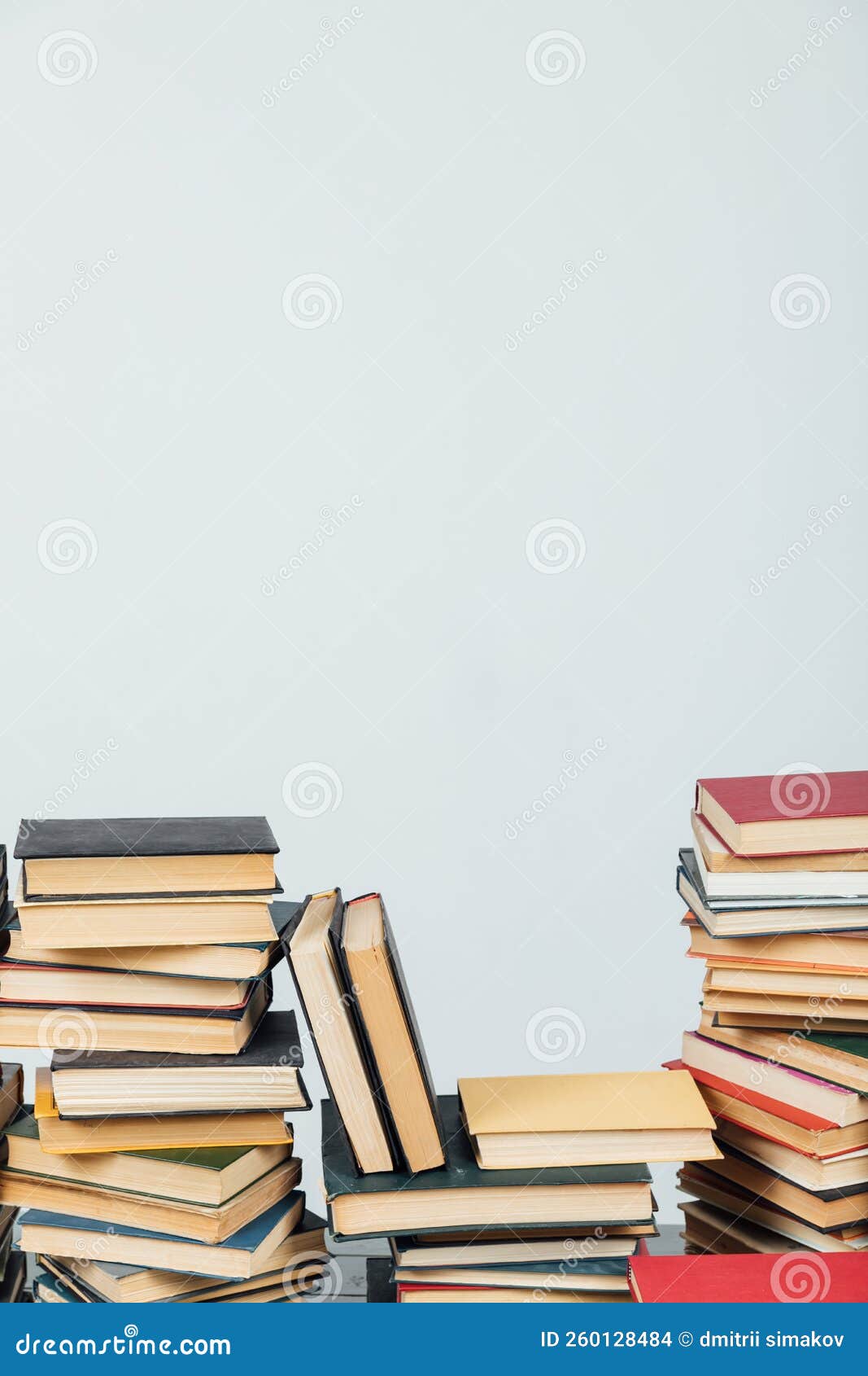 Stacks of Old Educational Books University School Library Stock Photo ...