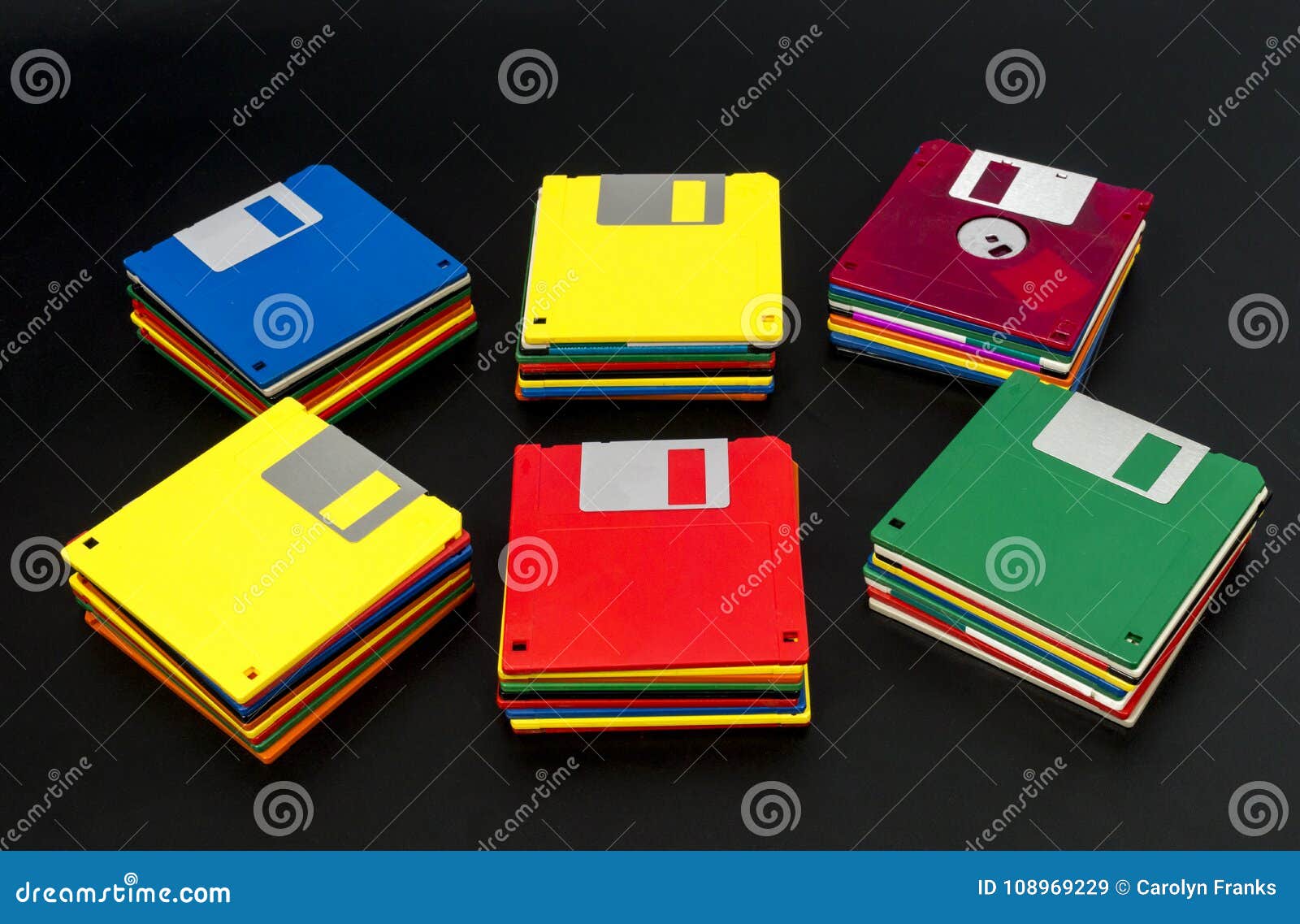 Stacks of Old Floppy Disks stock image. Image of floppy - 108969229