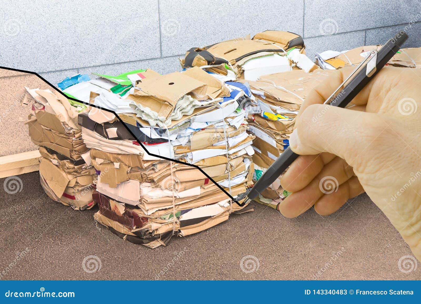 Stacks of Paper and Cardboard Ready To Be Recycled - Concept Image ...