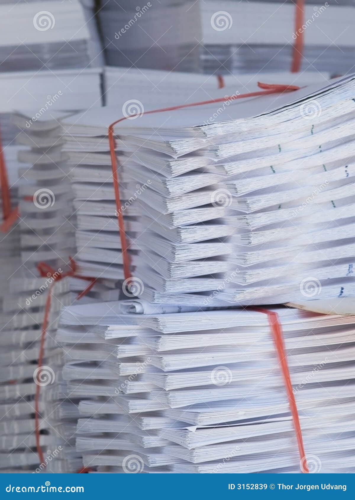 Stacks of Paper at a Printshop Stock Image - Image of stack, printer ...