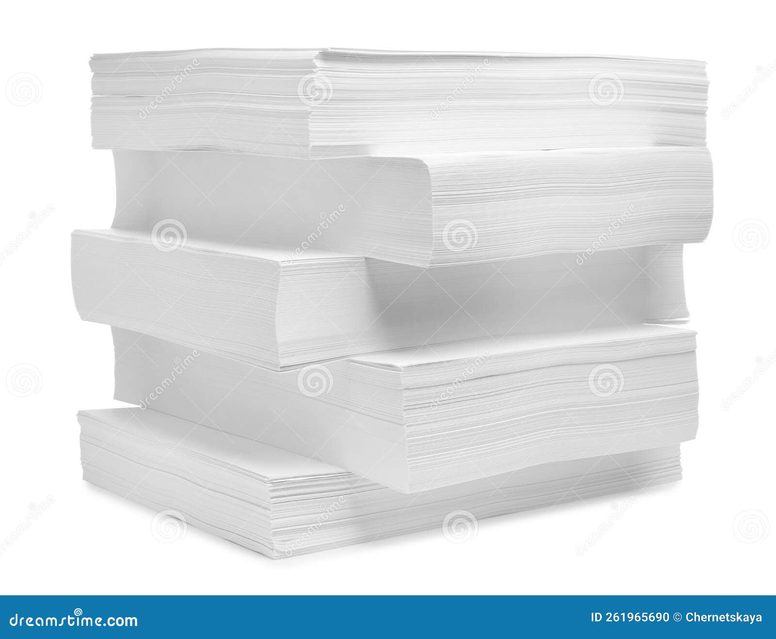 Stacks of Paper Sheets on White Background Stock Photo - Image of paper ...