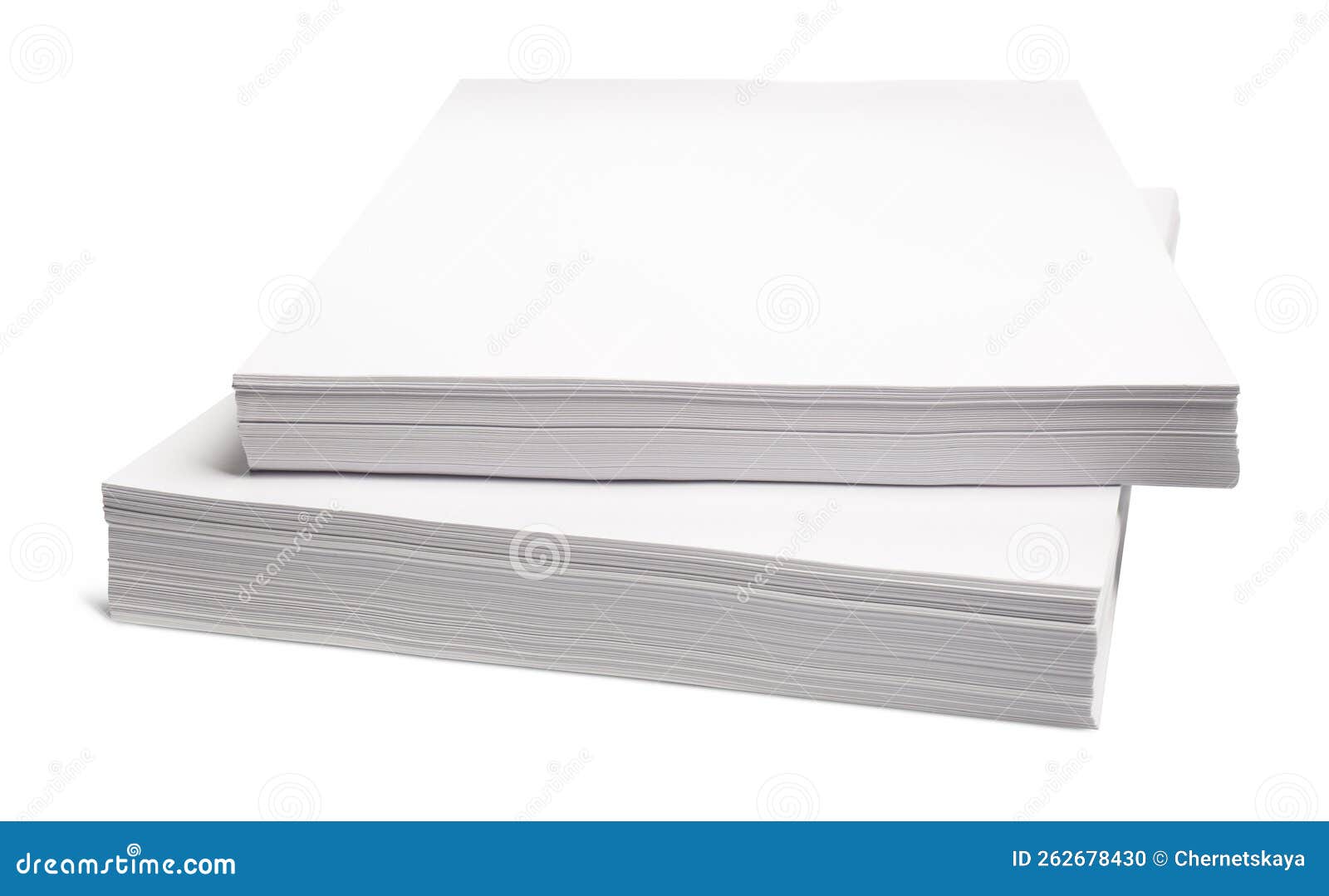 Stacks of Paper Sheets on White Background Stock Photo - Image of ...