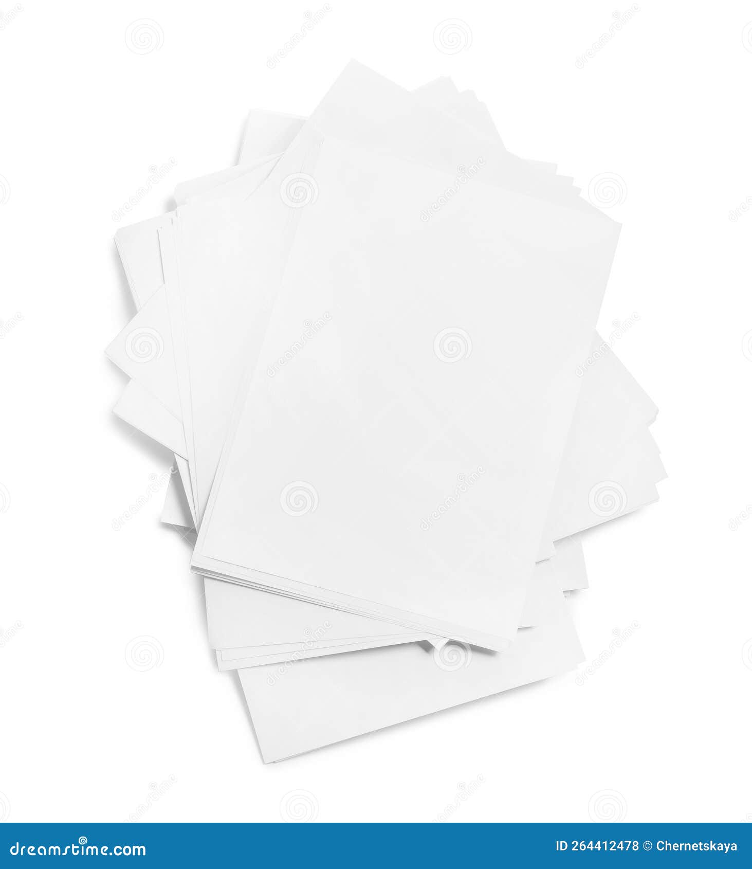 Stacks of Paper Sheets on White Background Stock Photo - Image of empty ...