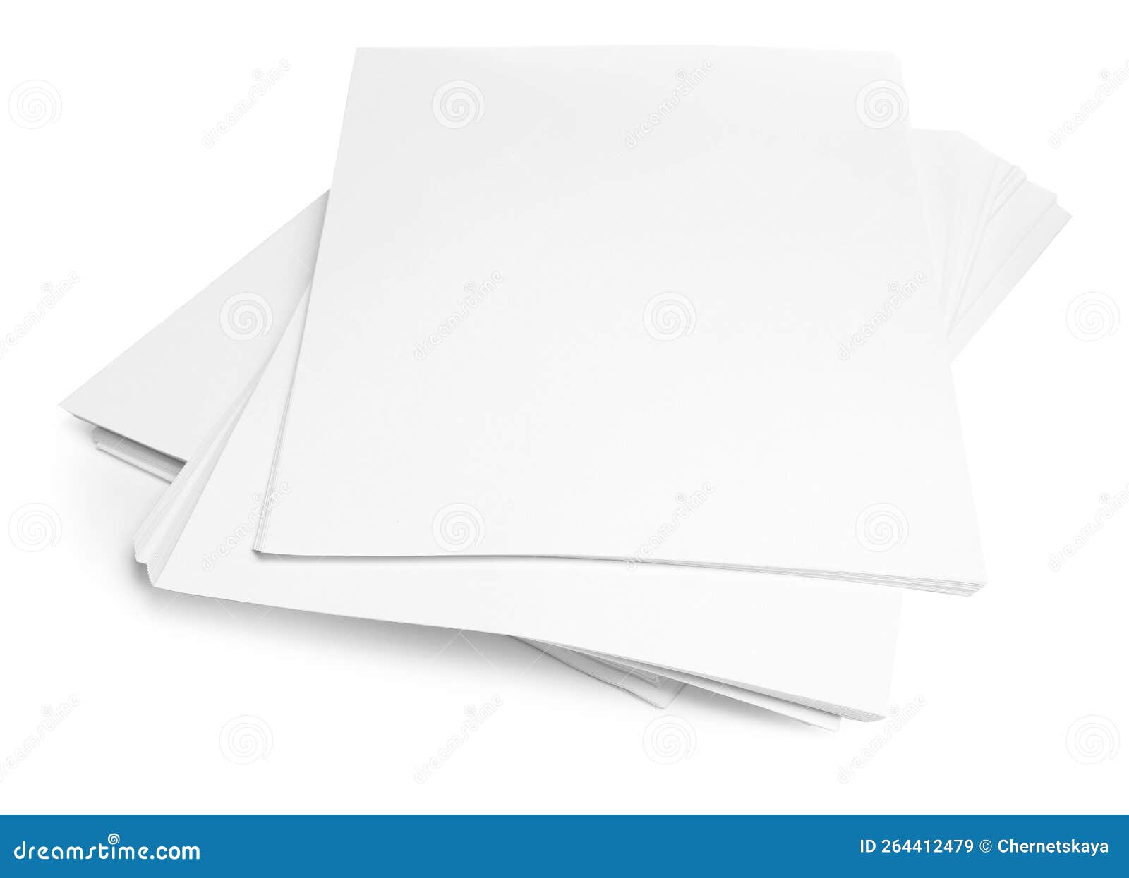 Stacks of Paper Sheets on White Background Stock Image - Image of ...