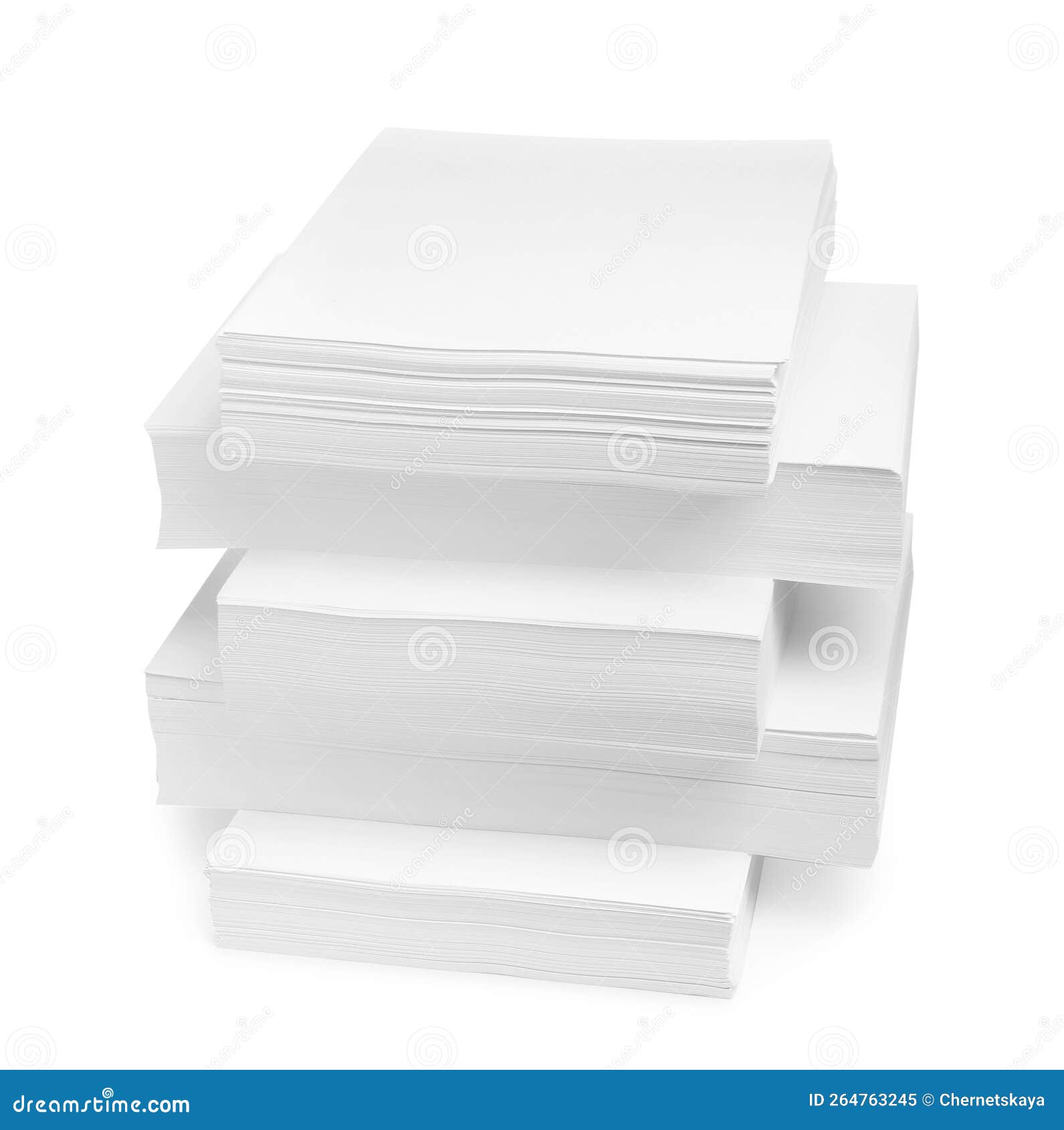 Stacks of Paper Sheets on White Background Stock Image - Image of ...