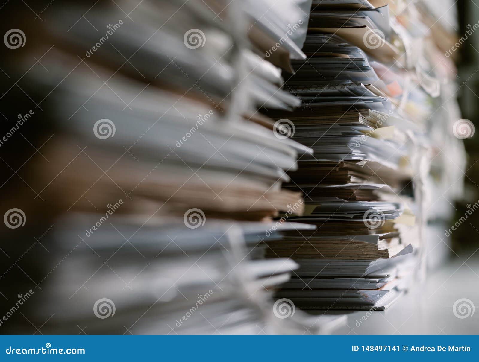 Stacks Of Paperwork In Overflowing Cupboard Stock Photography ...