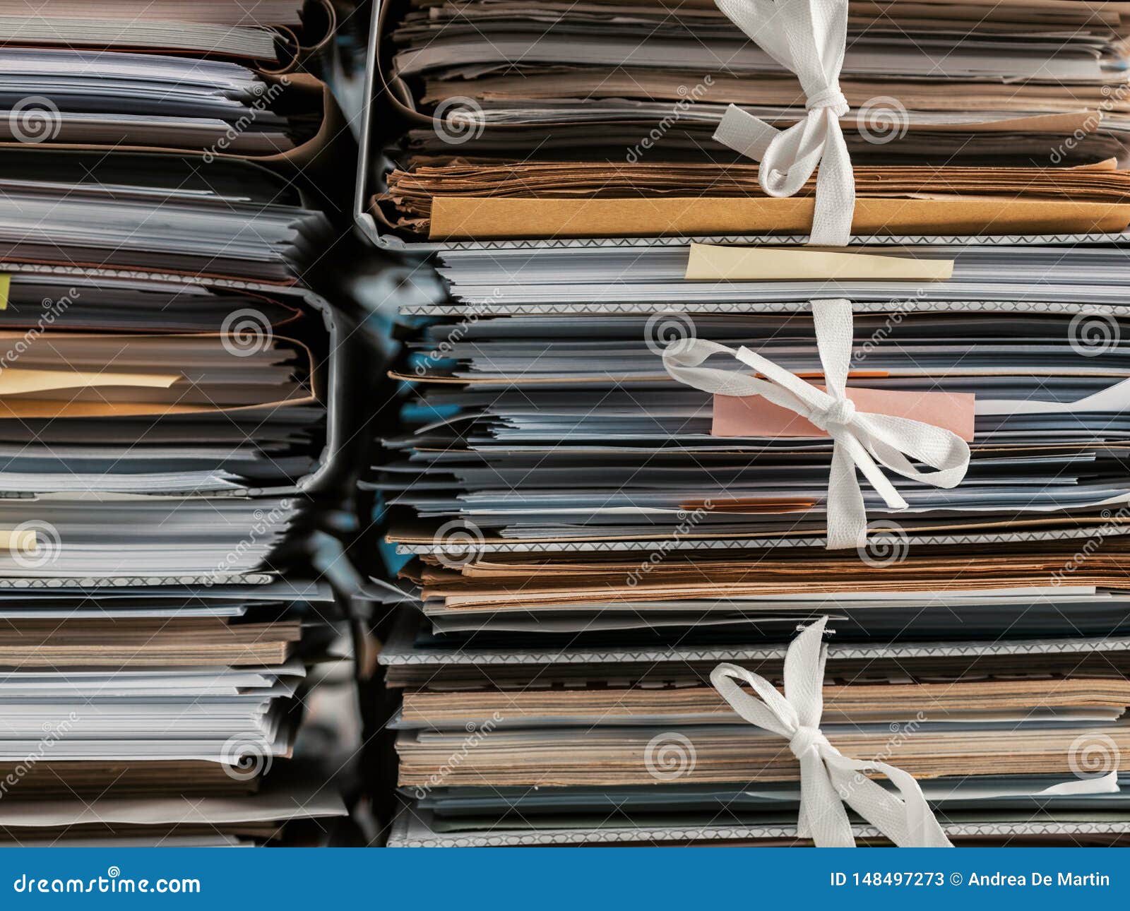Stacks of Paperwork in the Office Stock Image - Image of bureaucracy ...