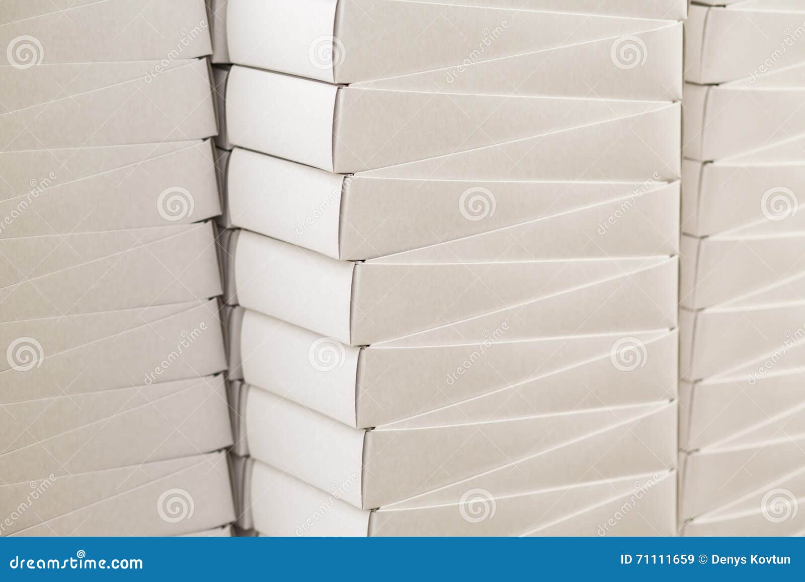 Stacks of Plain White Boxes. Stock Image - Image of freight, material ...