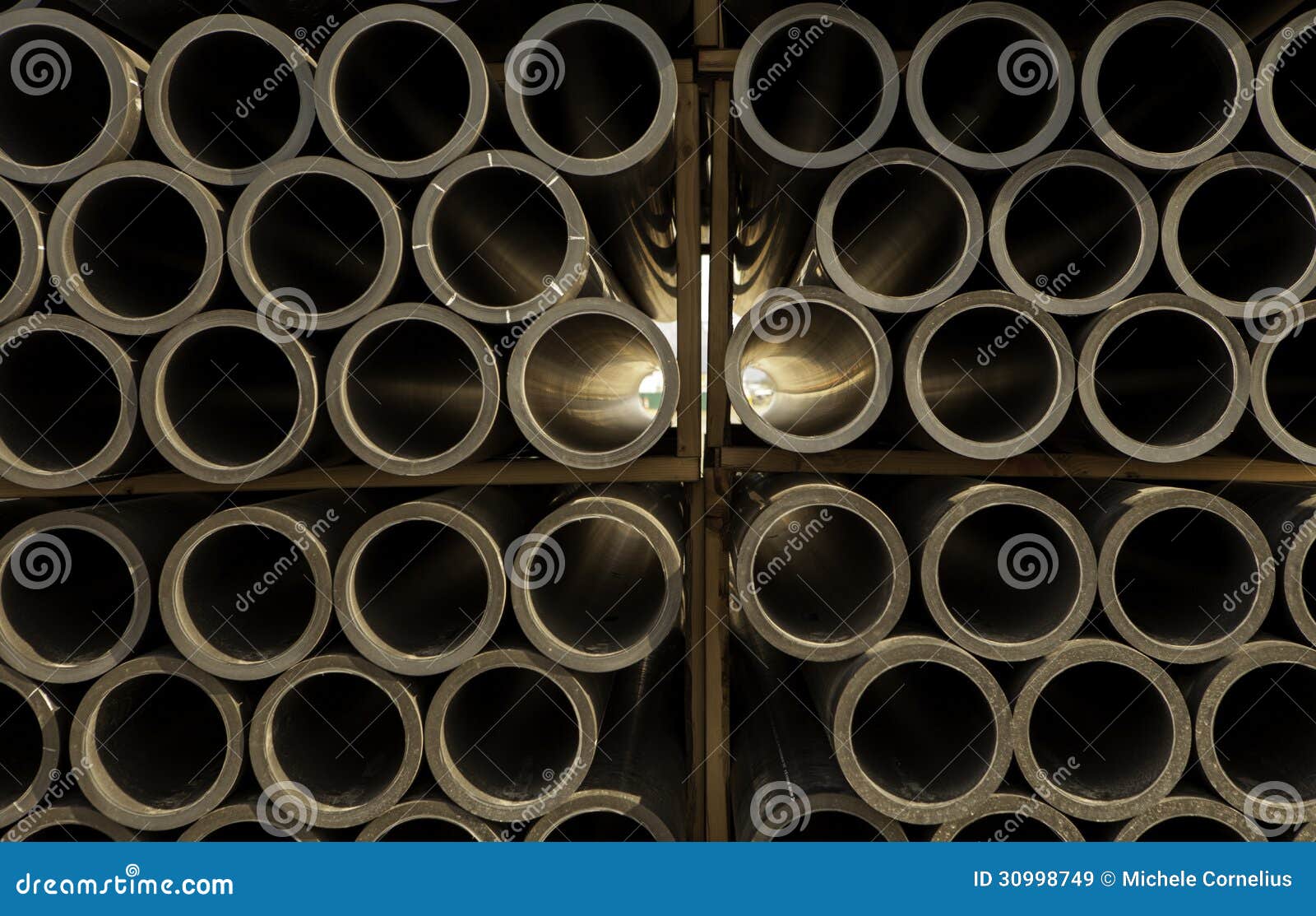 Stacks of Plastic Pipe stock image. Image of pipe, industrial - 30998749