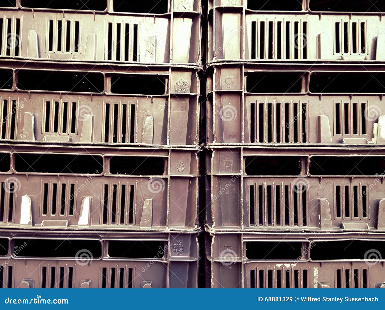 Stacks of Plastic Storage Boxes Stock Image - Image of profile ...