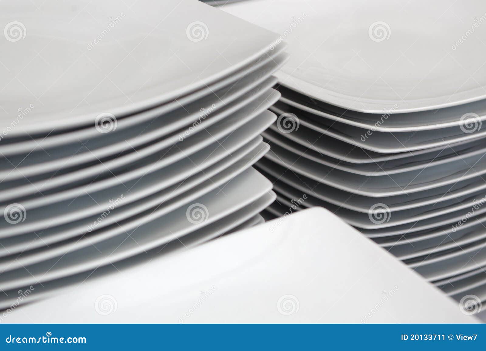 Stacks of plates stock image. Image of buffet, white - 20133711