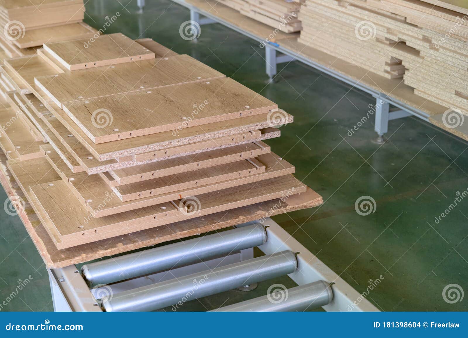 Stacks of Plywood in Factory Stock Photo - Image of manufacture, making ...