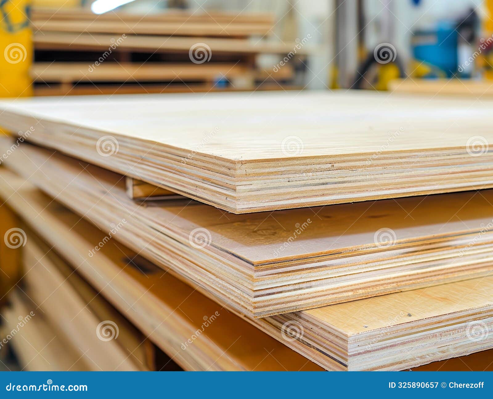 Stacks of Plywood Sheets in a Workshop Stock Image - Image of craft ...