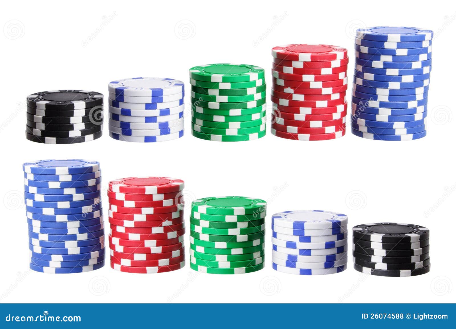 Stacks of Poker Chips stock photo. Image of windfall - 26074588