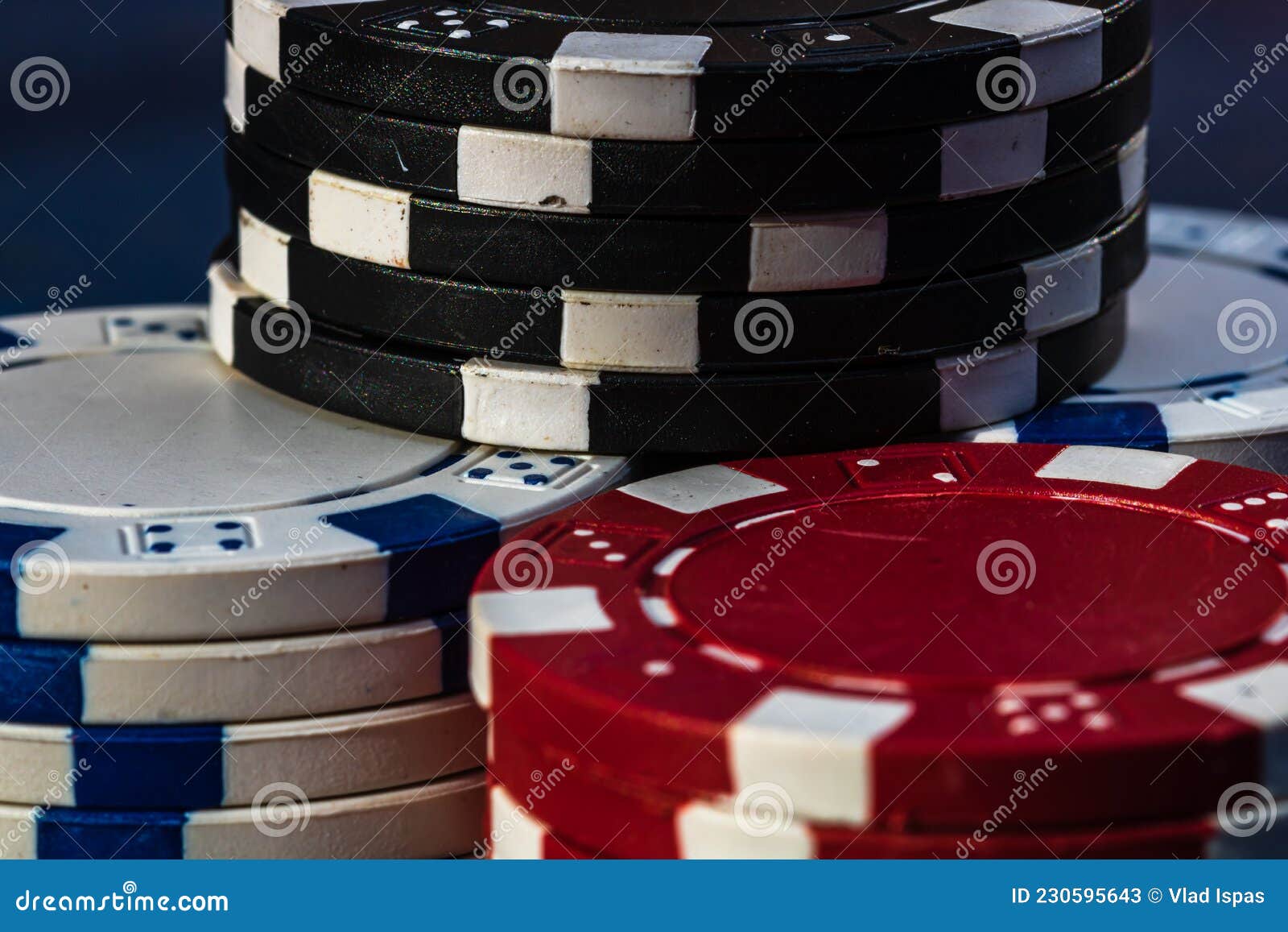 Stacks of Poker Chips Detail with Cards Stock Image - Image of poker ...