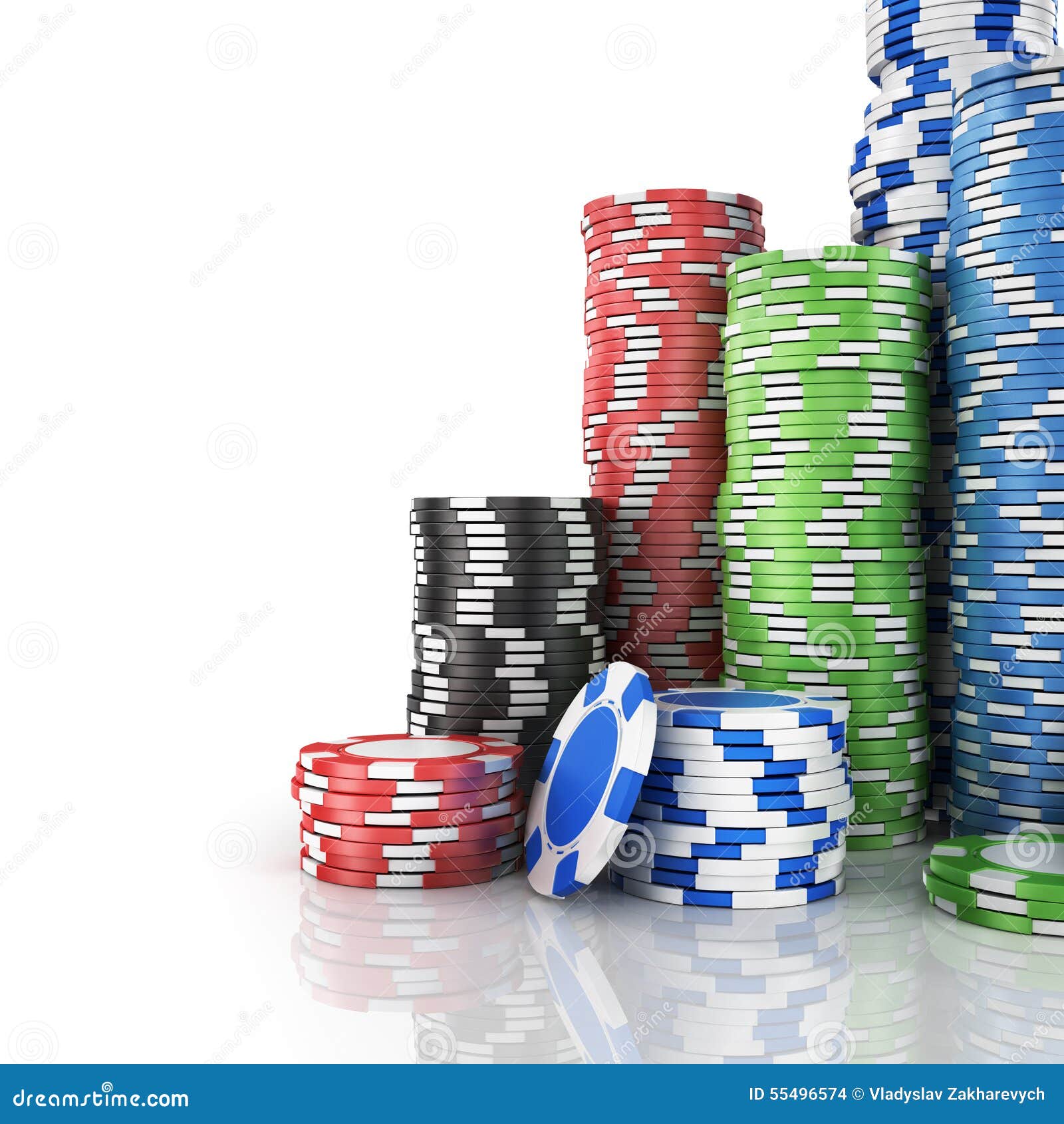 Stacks of poker chips. stock illustration. Illustration of betting ...