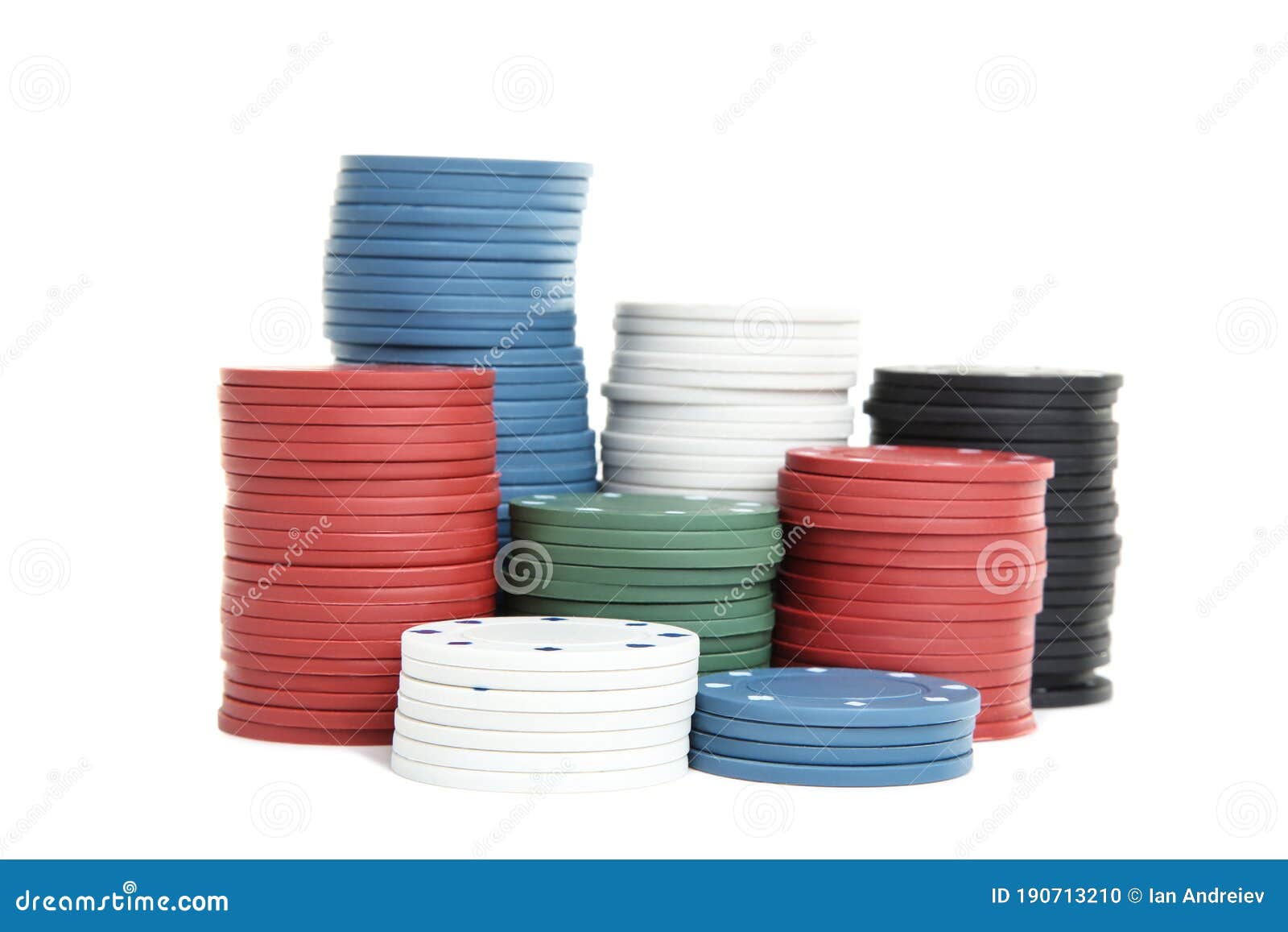 Stacks of poker chips stock photo. Image of circle, macro - 190713210