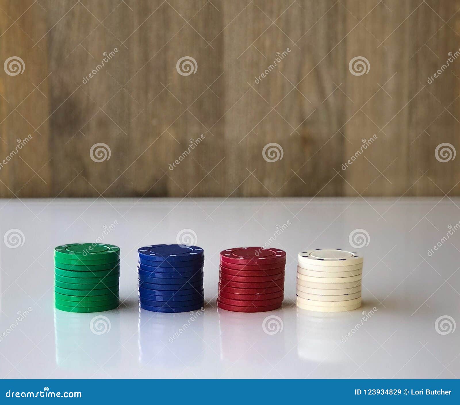 Stacks of Colorful Poker Chips Stock Image - Image of wins, deck: 123934829