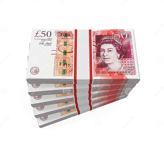 Stacks of 50 Pound Banknotes Editorial Stock Photo - Image of economics ...