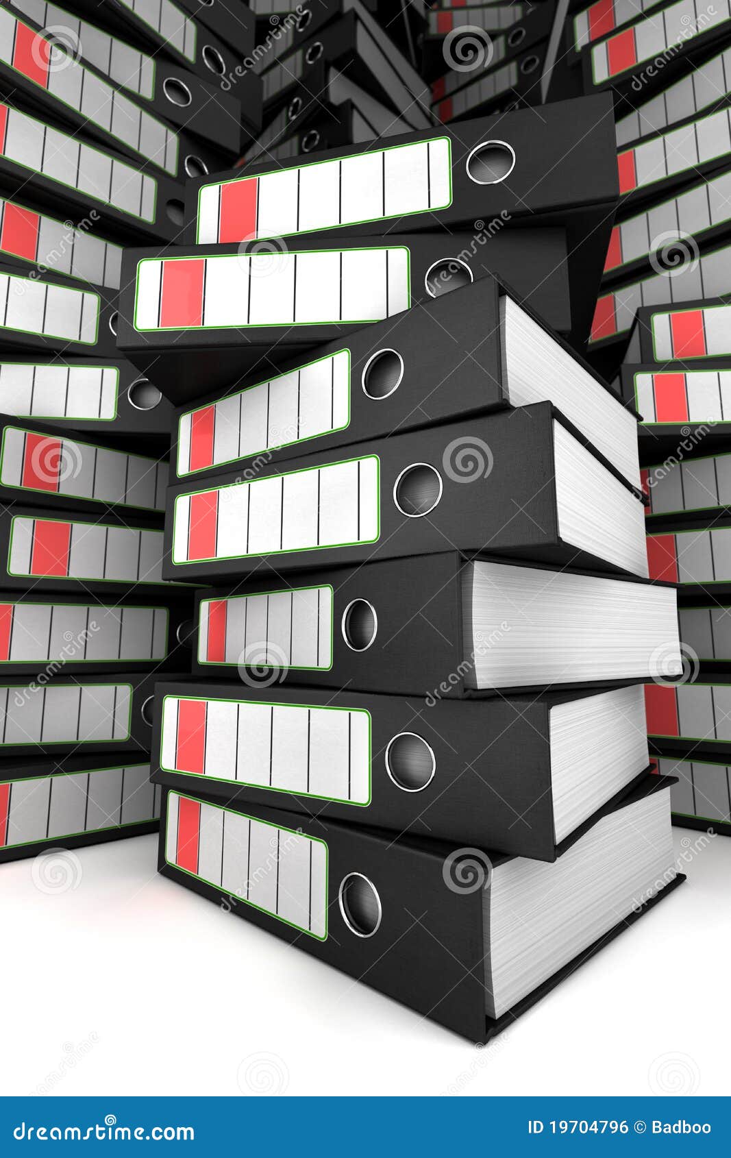 Stacks of ring binders stock illustration. Illustration of organizing ...