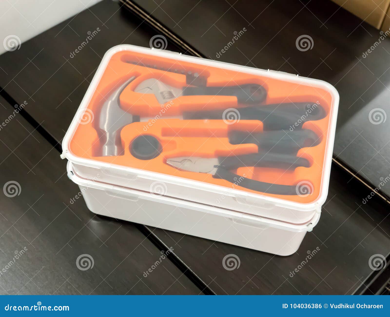 Stacks of See-through Plastic Toolbox Case Stock Photo - Image of ...