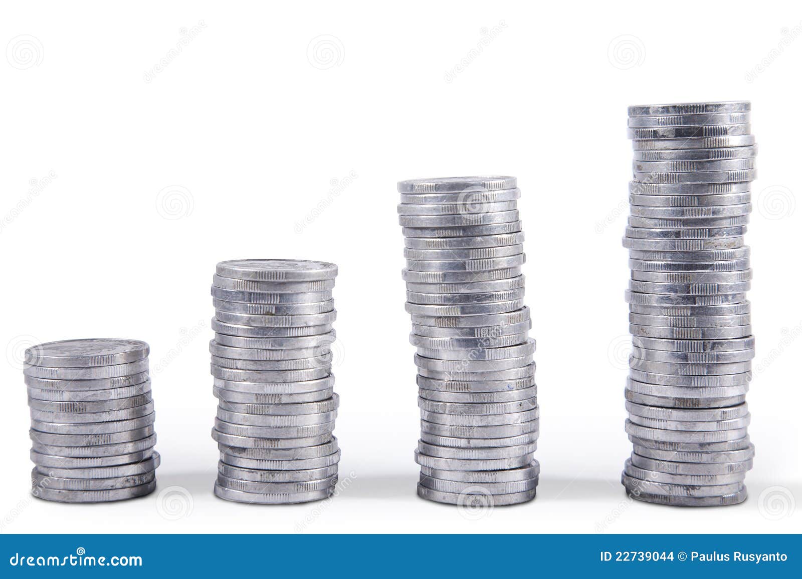 Silver Coins Stack