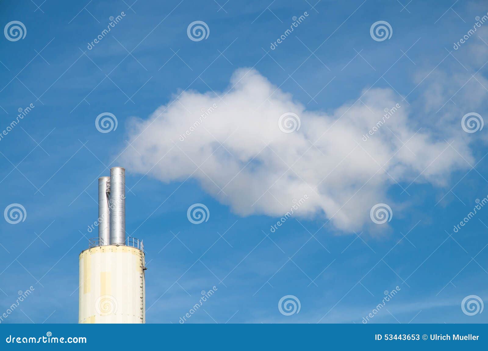 Stacks with smoke stock image. Image of natural, lumber - 53443653