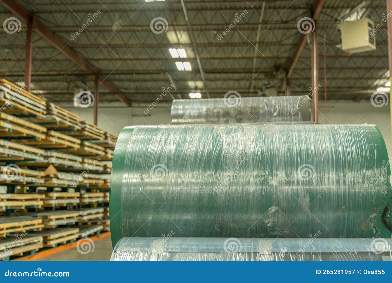 Stacks of Steel, Metal Coil for Metal Roofing Factory Stock Image ...