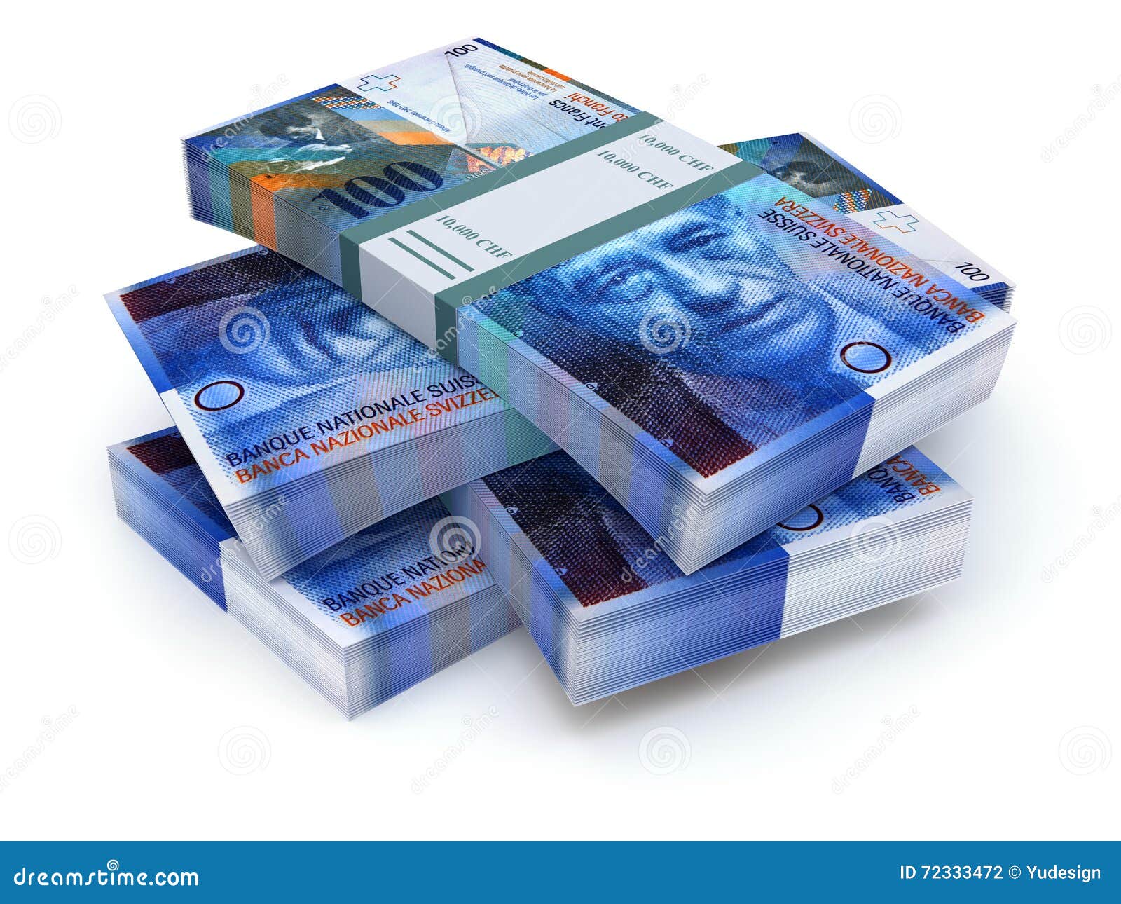 Stacks of swiss francs stock illustration. Illustration of wealth ...