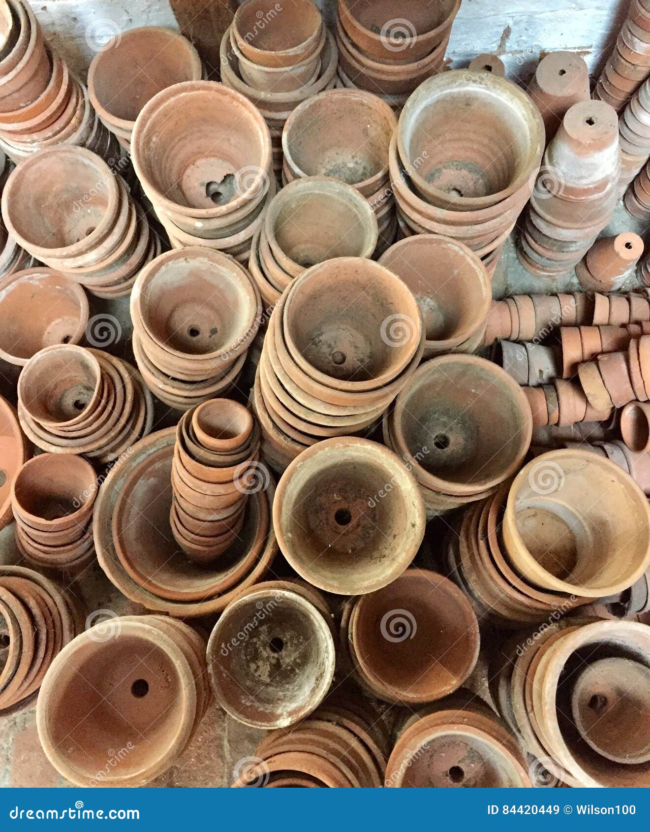 Stacks of Terracotta Plant Pots Stock Image - Image of stacks, piles ...