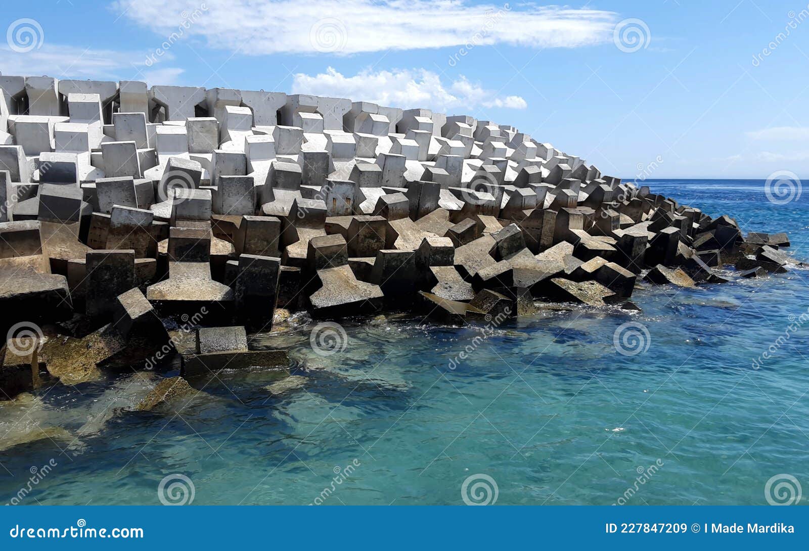 Stacks of Tetrapods on the Seafront To Break the Waves Stock Image ...