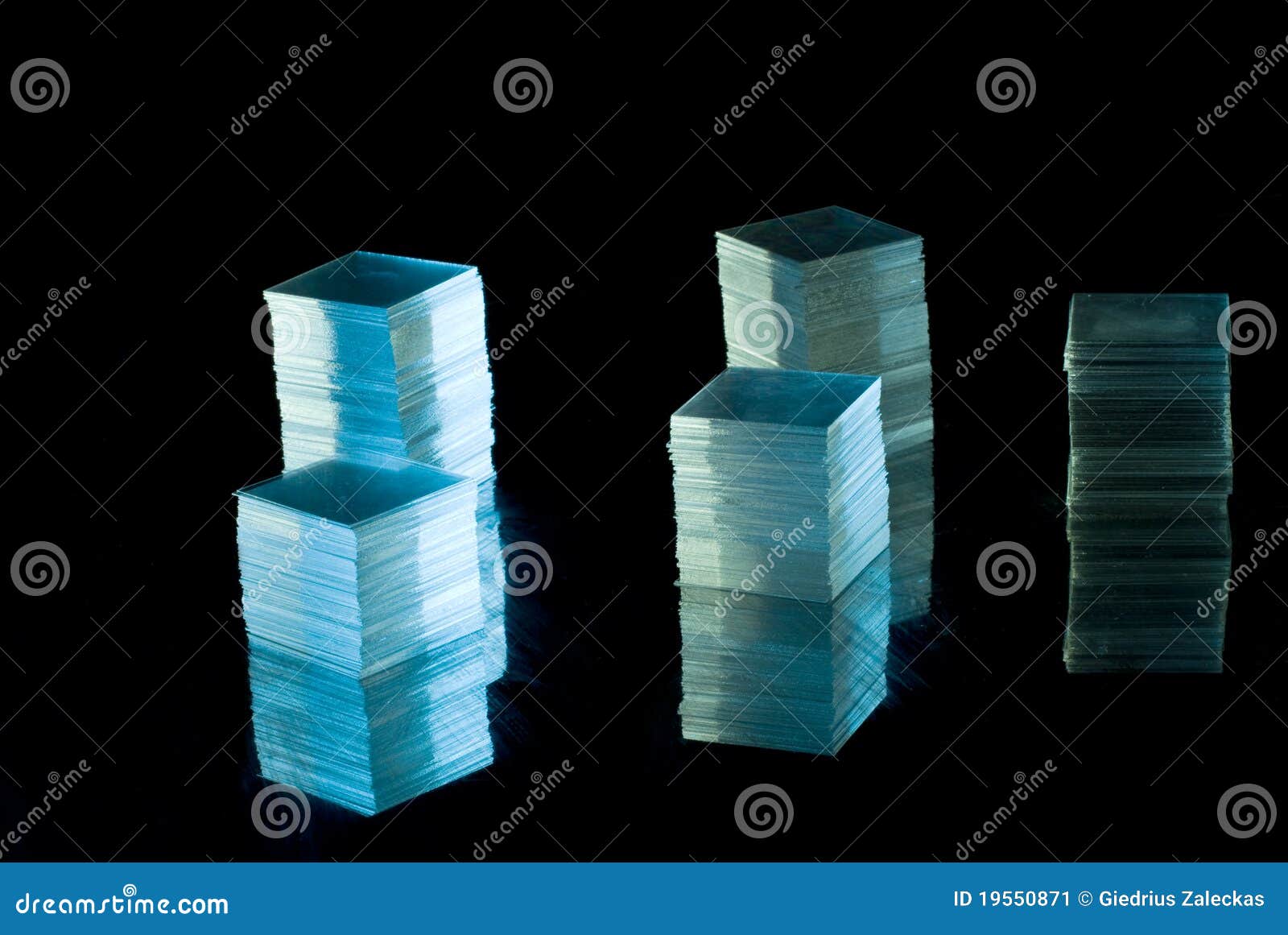 Stacks from thin glass stock image. Image of geometric - 19550871