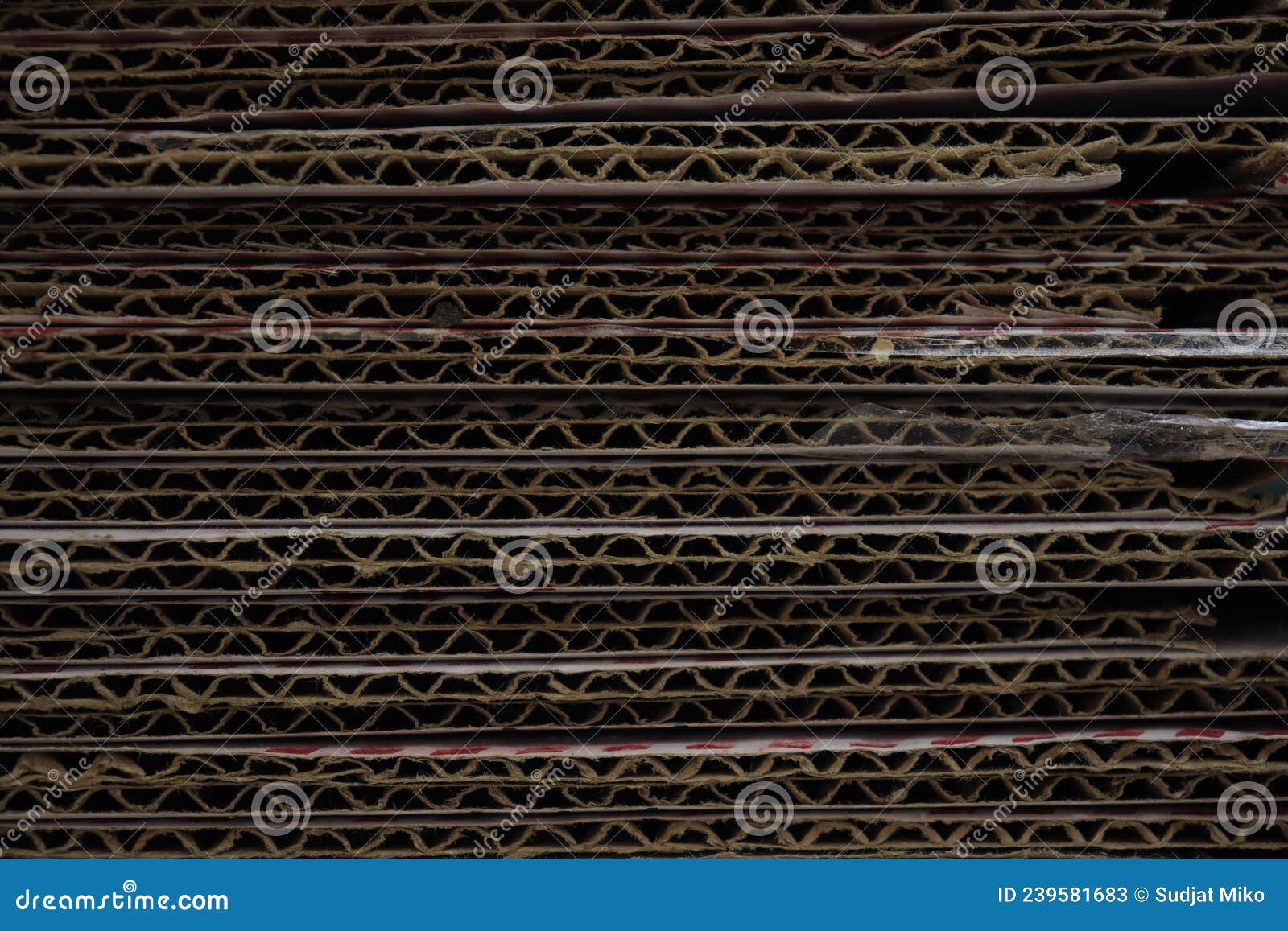 Stacks of Used Cardboard in Overlapping Layouts Stock Image - Image of ...