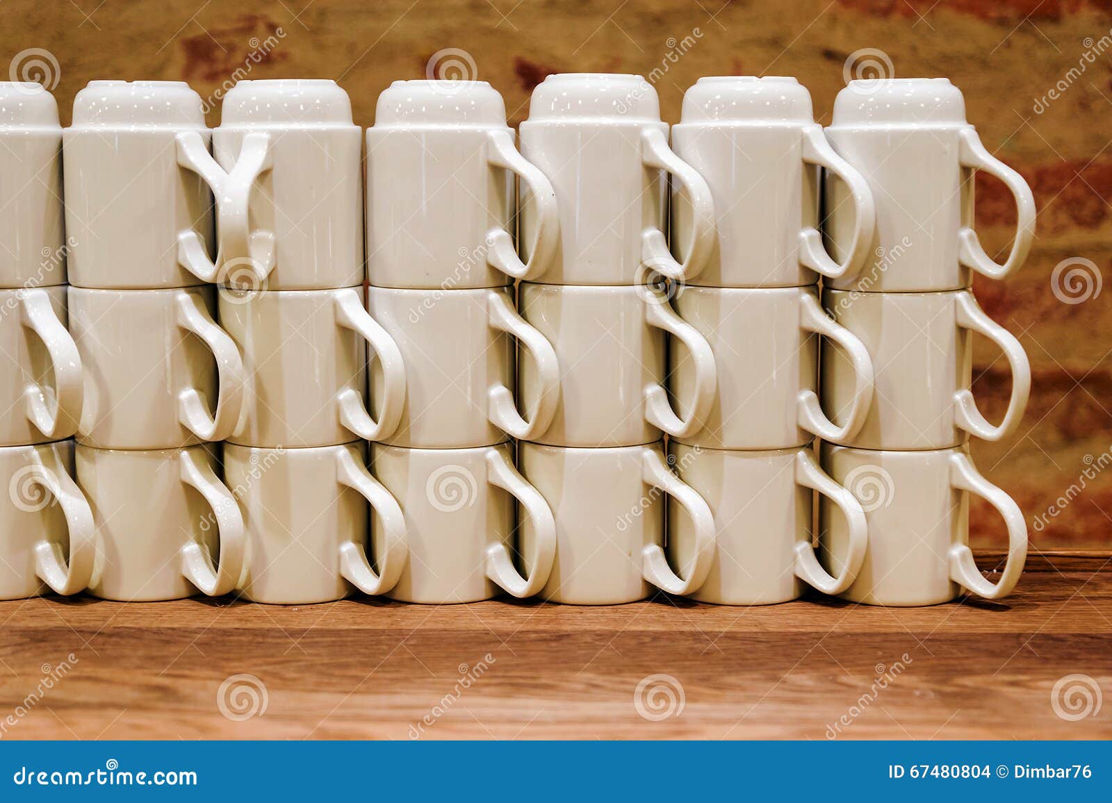The stacks of white cups stock photo. Image of coffee - 67480804