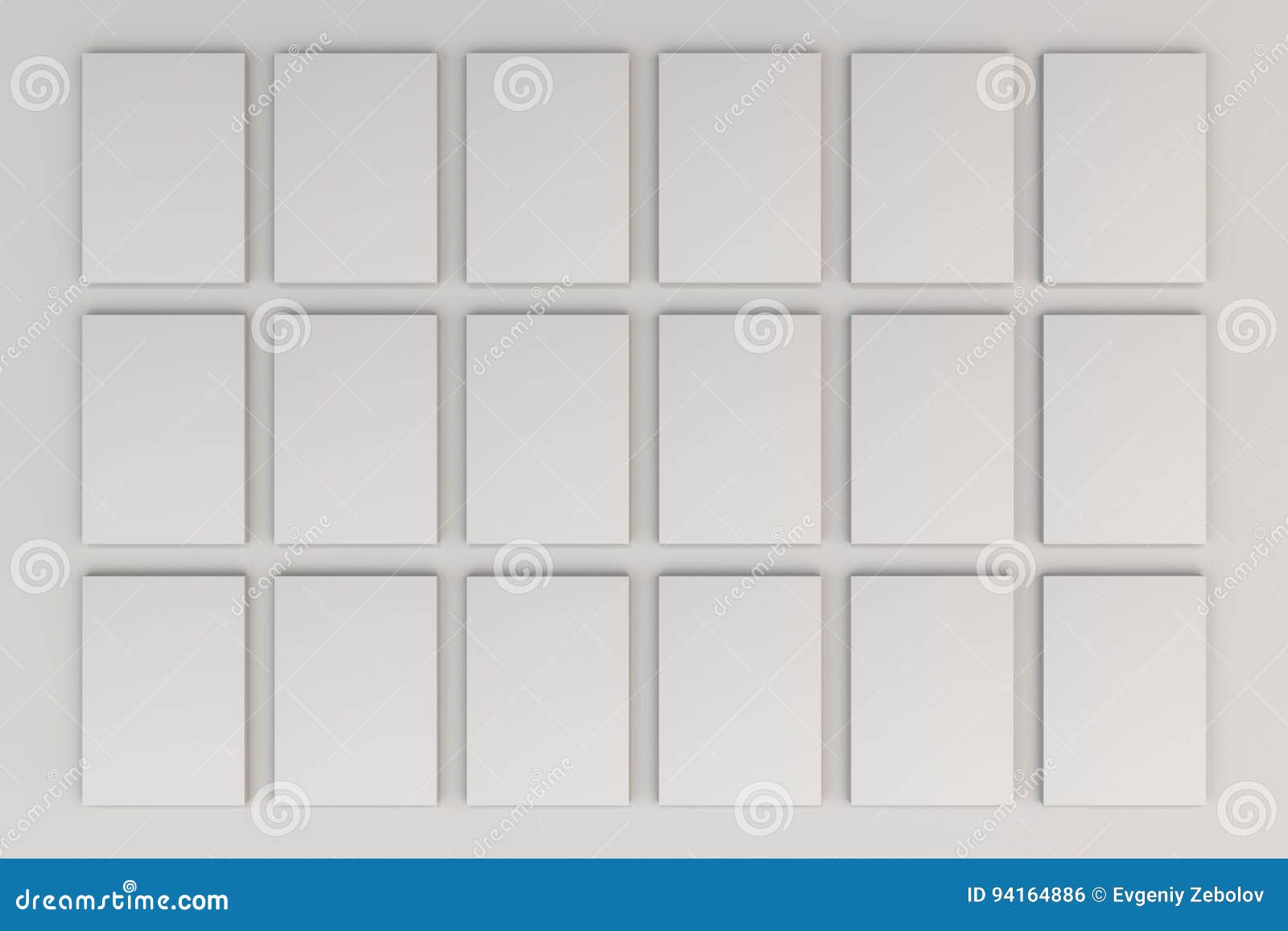 Stacks of White Flyers on White Background Stock Illustration ...