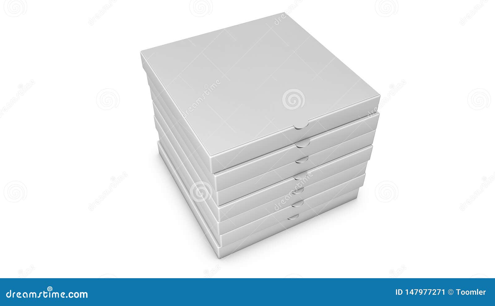 Stacks of Pizza Boxes. Template for Advertising. 3d Render Stock ...