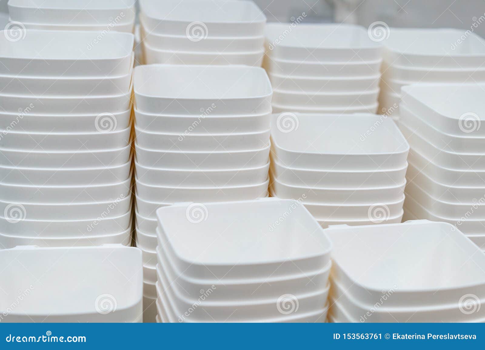 Stacks of White Plates are a Lot of Dishes Stock Image - Image of ...